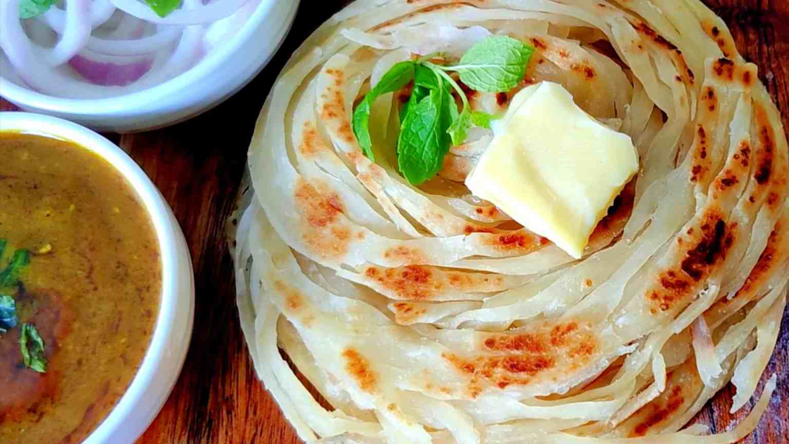 Kerala Flaky Paratha Recipe (Malabar Parottas) - Paatti's Kitchen