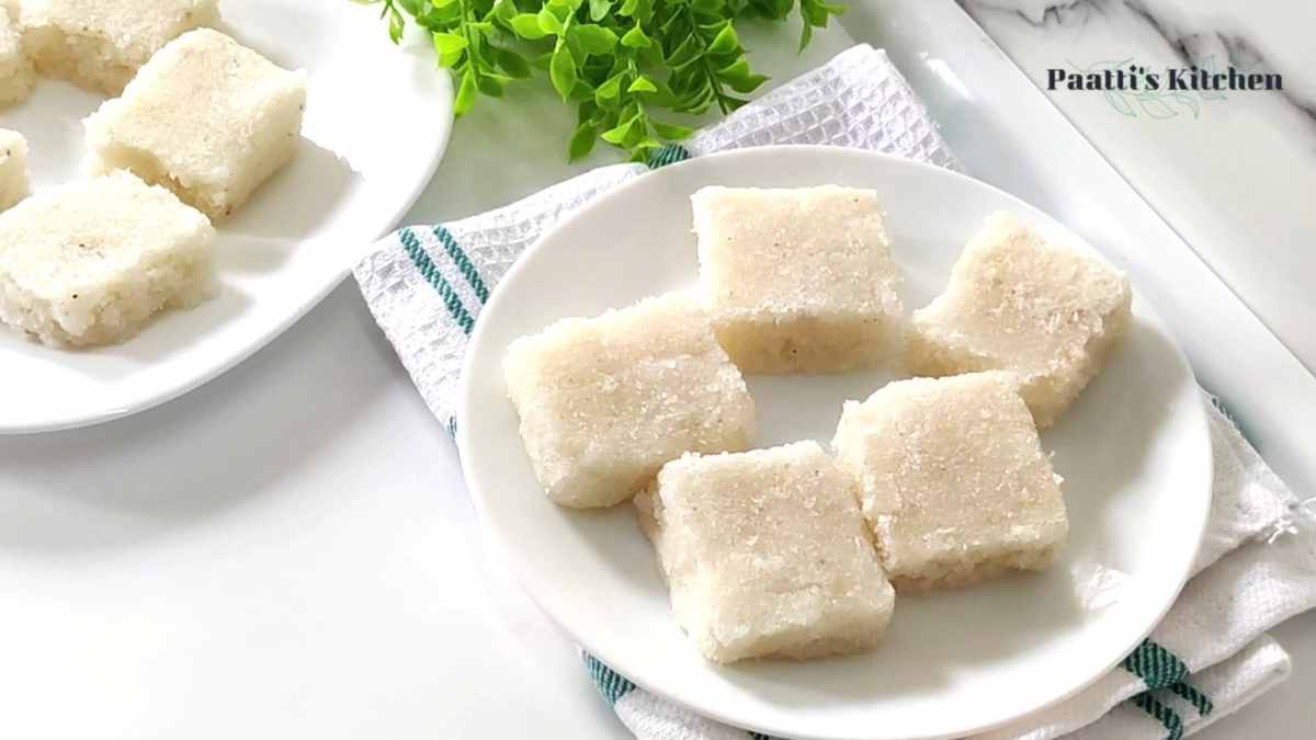 Quick Coconut Barfi Recipe (Nariyal burfi) - Paatti's Kitchen